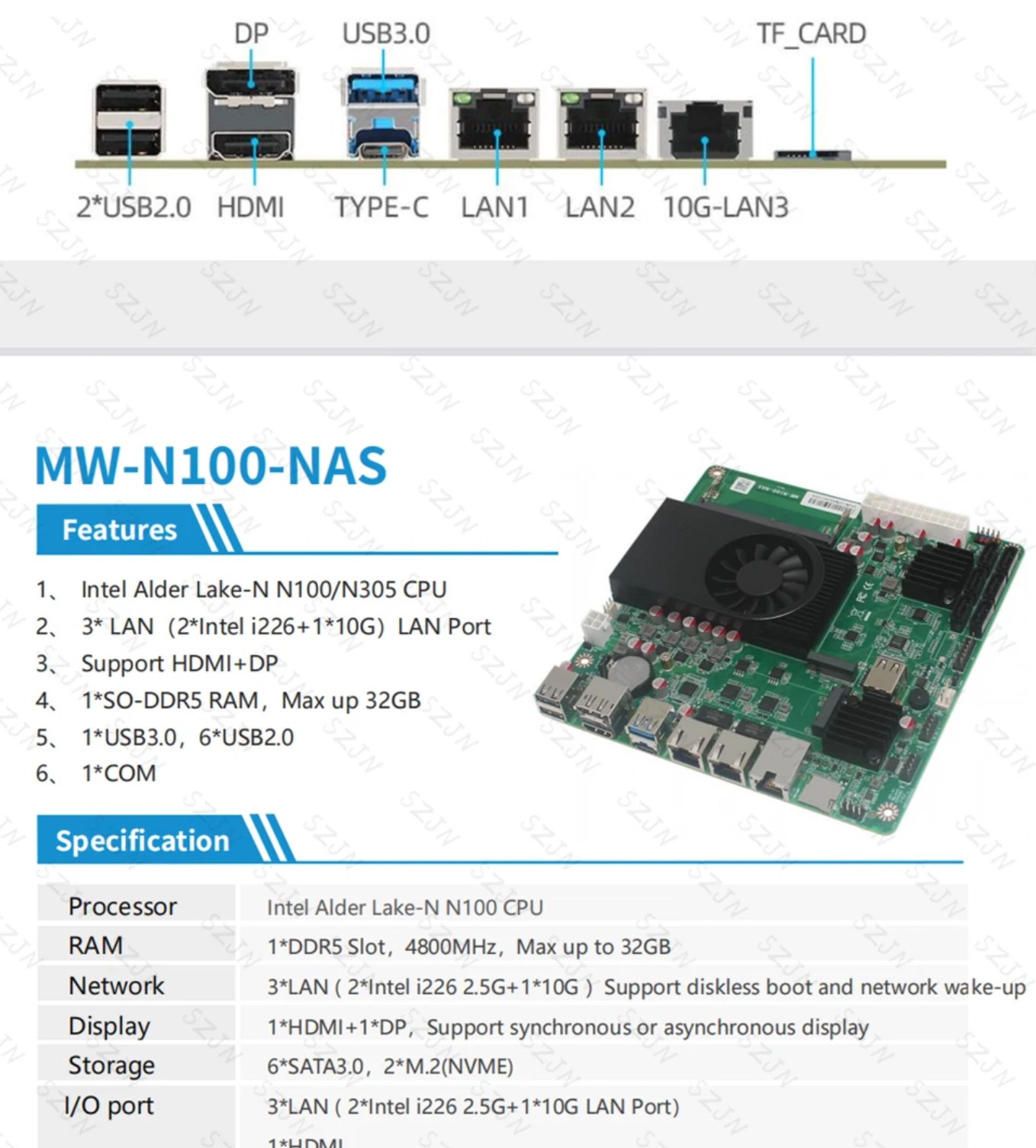 10GbE가 내장된 N100 ITX 메인보드가 알리익스프레스에 등록이 되었습니다. - 컴퓨터 / 하드웨어 - 기글하드웨어