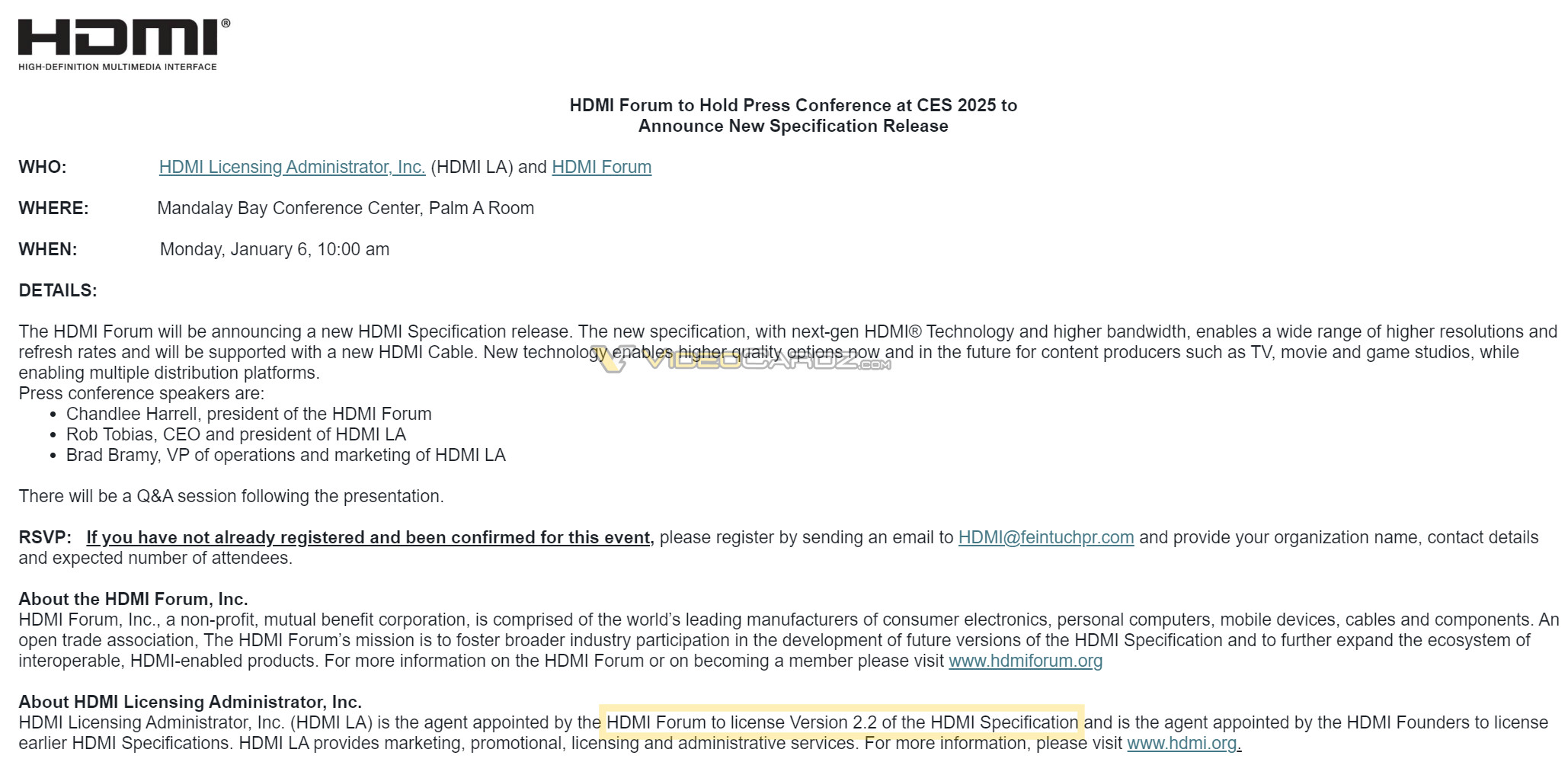 HDMI 2.2, CES 2025에서 출시 - 컴퓨터 / 하드웨어 - 기글하드웨어