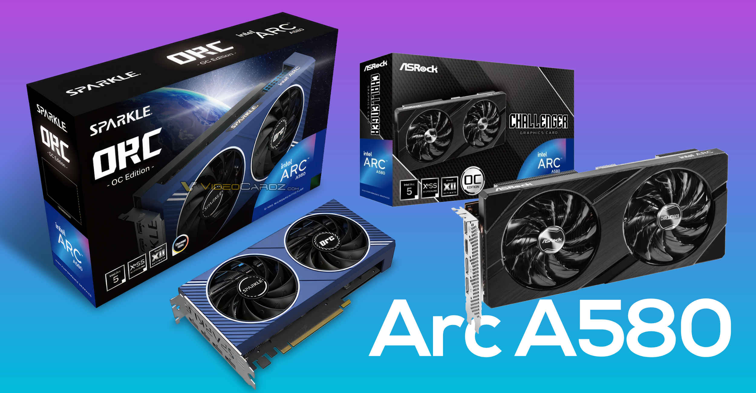 스파클과 애즈락의 인텔 아크 A580이 유출 - 컴퓨터 / 하드웨어 - 기글하드웨어